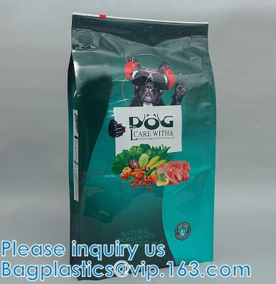 China Logo Recycled Pouches feito sob encomenda, zíperes da corrediça trava, embalagem dos alimentos para animais de estimação do alimento para cães de Mylar do reforço, malote inferior liso à venda