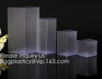 China Crystal Clear PET Plastic Cube Box 0.3mm Thick for Candy Gift Packaging for sale