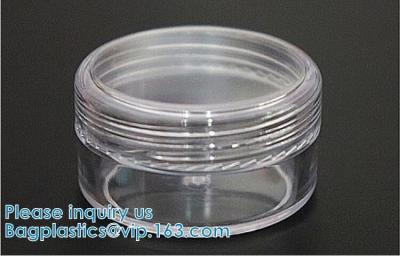 China do espaço livre pequeno do creme de 5g 5ml potenciômetro plástico com o frasco plástico vazio do recipiente cosmético do tampão de parafuso à venda