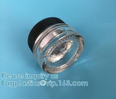 China frasco de vidro claro do concentrado da cera de 3ml 5ml 7ml, forma redonda Mini Glass Jar reusável, garrafa de vidro à venda