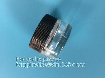 China frasco de vidro claro do concentrado da cera de 3ml 5ml 7ml, forma redonda Mini Glass Jar reusável, garrafa de vidro à venda