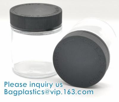 China frasco de vidro claro do concentrado da cera de 3ml 5ml 7ml, forma redonda Mini Glass Jar reusável, garrafa de vidro à venda
