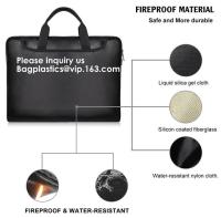 China Fireproof Document Organizer with Lock 15x13x3.2 inch Water Resistant Safe File Bag 2100°F for sale