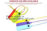 China Customizable Plastic Security Seals PP PE Tamper Evident Cable Ties for Meter Locking 20000 Pieces for sale