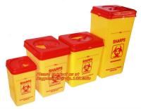 China Disposable Biohazard Sharps Container 2L Puncture Proof PP Needle Disposal Bin for sale