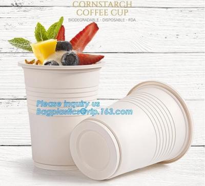Copos de café biodegradáveis amigáveis Compostable do bagaço do copo 8/12oz Eco da cana-de-açúcar, polpa do bagaço da cana-de-açúcar