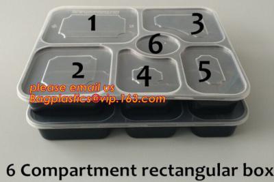 O restaurante leva embora Bento Boxes, preparação descartável, compartimento do alimento da divisão da parcela, recipientes da lancheira
