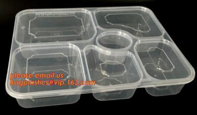 China Het restaurant haalt Bento Boxes, Prep Wegwerpproduct van het Afdelingsvoedsel, Gedeeltecompartiment, de Containers van de Lunchdoos weg Te koop