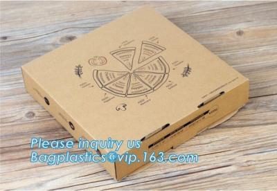 China Custom Pizza Packing Paper Box Corrugated With Different Size, Recycle Paper Simple Pizza Package Lunch Box for sale