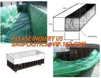 China Black Recycled PE Drawstring Dumpster Liners 22x8x8 ft for 30 Yard Roll Off Containers for sale