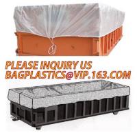 China Black Recycled PE Drawstring Dumpster Liners 22x8x8 ft for 30 Yard Roll Off Containers for sale