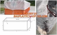 China Black Recycled PE Drawstring Dumpster Liners 22x8x8 ft for 30 Yard Roll Off Containers for sale