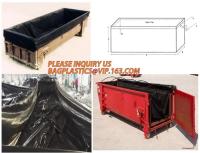 China Black Recycled PE Drawstring Dumpster Liners 22x8x8 ft for 30 Yard Roll Off Containers for sale