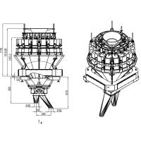 China 14 Head Multi-Head Weighers Rake Type for pickled vegetables for sale