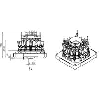China Dumpling Shatterproof multi head weighing machine Automatic 10-40 bags/min for sale