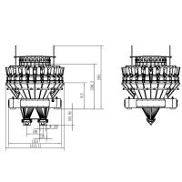 China 24 Head Multi-Head Weighers Machine 140 Bags/Min Multi language operation for sale
