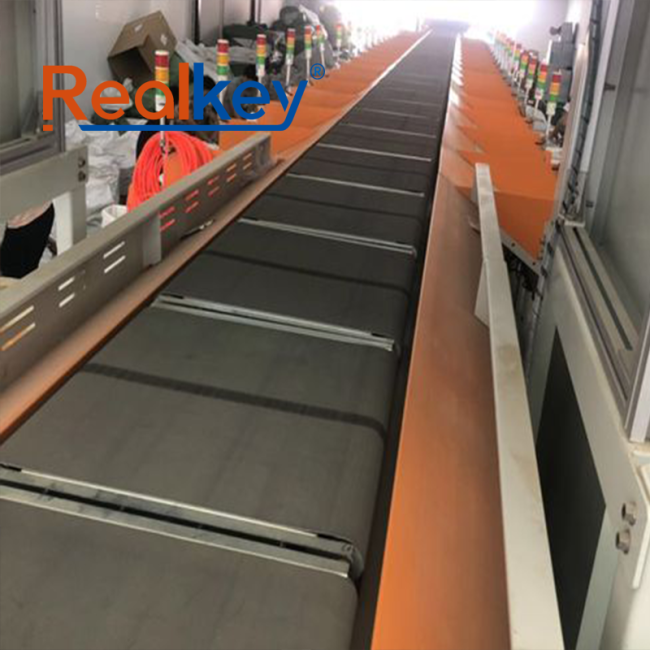 Realkey Cross Belt Sorter in operation