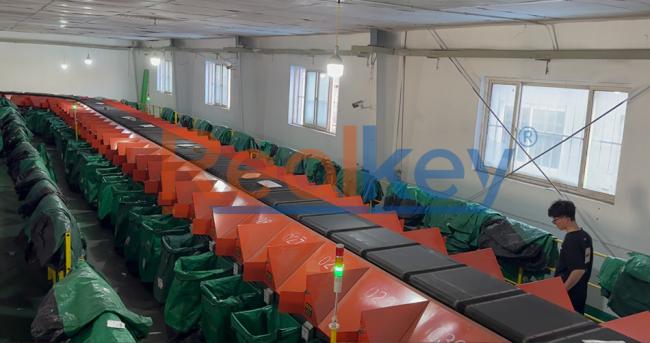 Realkey Cross Belt Sorter in operation