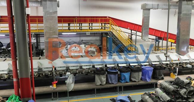 Realkey Cross Belt Sorter in operation