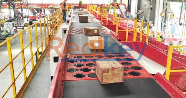Swivel Wheel Sorting Machine in warehouse operation