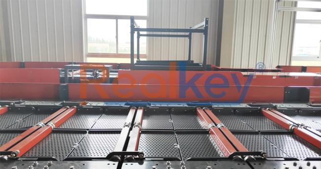 Close-up view of Split Tray Sorter mechanism