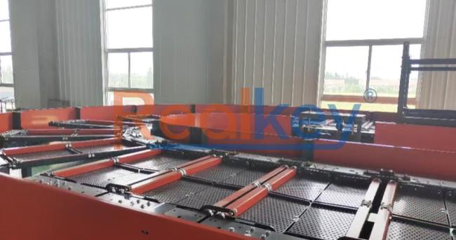 Close-up view of Split Tray Sorter components