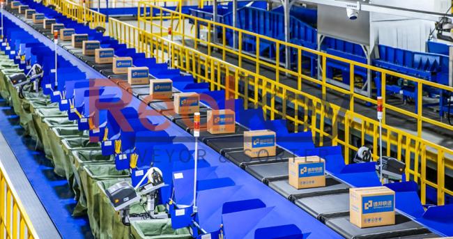 Realkey Cross Belt Sorter in operation