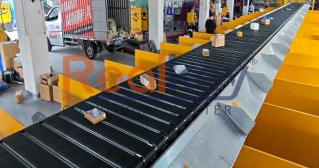 Close-up view of Realkey Narrow Belt Sorter's advanced sorting mechanism