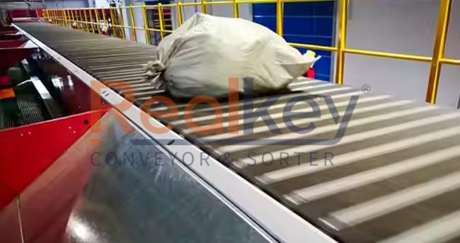 High Speed Narrow Belt Sorter in operation