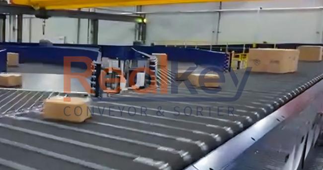 Close-up of Narrow Belt Sorter mechanism