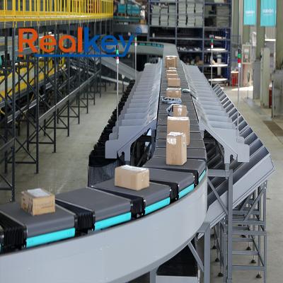 China Realkey Cross Belt Sorter Intelligent Recognition & Fully Automated Sorting for sale