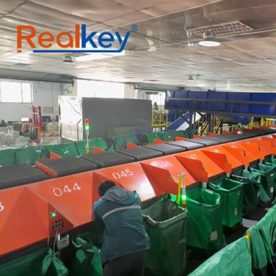 China Customizable Vertical Cross Belt Sorter System High Accuracy 8000 Pieces Per Hour for sale