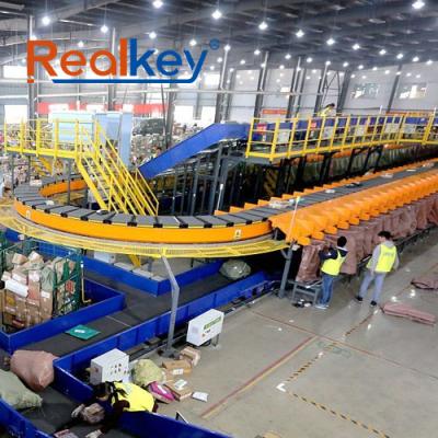 China Logistics Cross Belt Sorter Adjustable Energy Saving High Applicability for sale