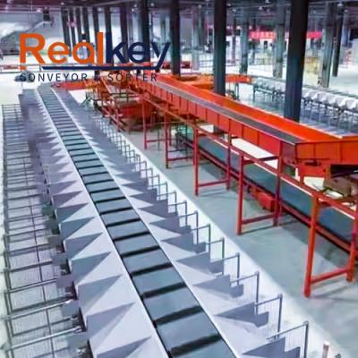 China Automatic Cross Belt Sorter Space Saving With Low Energy Comsumption for sale