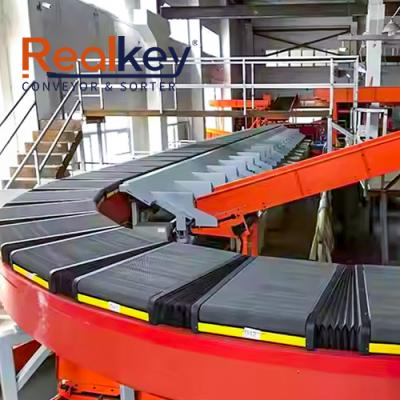 China Versatile Cross Belt Sorter High Efficiency For International Shipping for sale
