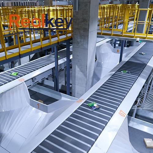 Quality 8000p/H Rubber Belt Sorter High Durability For Supermarket Distribution for sale