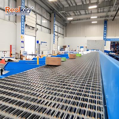 China New Realkey Modular Belt Sorter Automated Parcel Sorting System with 3500 pcs/h Capacity 20kg Load and 99.99% Sorting Accuracy for sale