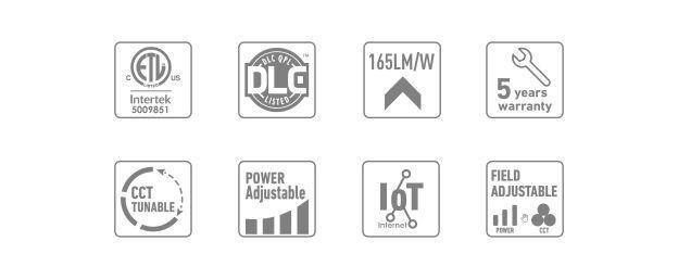 Power Tunable LED Linear High Bay with DLC5.1 Premium listed. 0