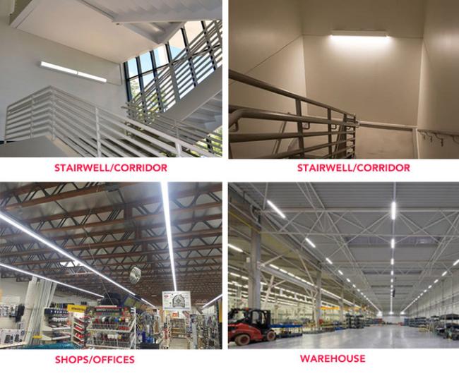 4FT Linear LED Strip Light Fixture 0-10V Dimmable Dim To Off 3