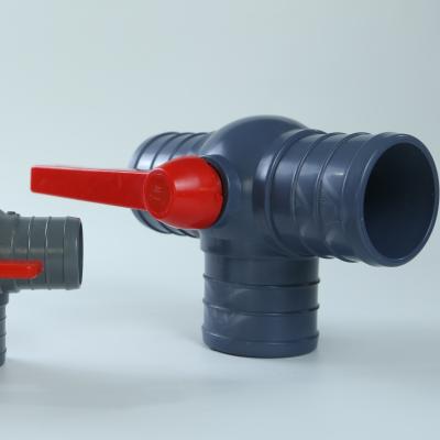 Cina Valvola a tre vie PVC UV resistente Blu Nero Valvola ad acqua PVC ODM in vendita