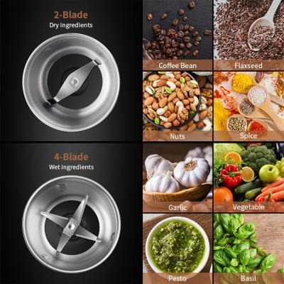 Cina Smerigliatrice media Garlic Removable del mulino di caffè della polvere macchine del caffè della casa di 2 tazze 200W in vendita