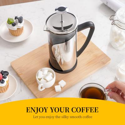 Cina ABS francese elettrico libero dell'acciaio inossidabile della macchinetta del caffè della stampa di BPA un filtro 1000ml da 2 strati in vendita