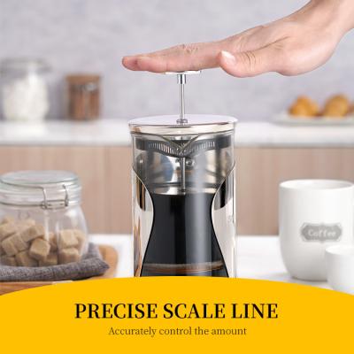 Cina ABS francese elettrico libero dell'acciaio inossidabile della macchinetta del caffè della stampa di BPA un filtro 1000ml da 2 strati in vendita