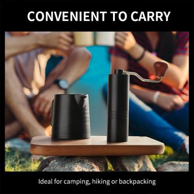 Cina Smerigliatrice di caffè americano di campeggio della mano del caffè espresso Portable Manual Flat Burr Grinder Homeuse in vendita