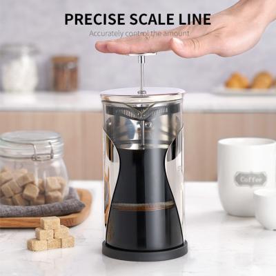 Cina Stampa francese doppia di vetro francese della macchinetta del caffè 1000ML della stampa di acciaio inossidabile grande in vendita
