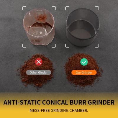 Cina 2 - Luce blu regolabile di Burr Coffee Grinder Safety Lock LED dell'anti casa statica di 12 tazze in vendita