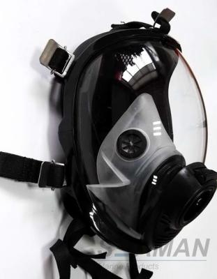 China Fire Fighting Silicone Full Face Gas Mask For Breathing Apparatus SCBA Face Mask for sale
