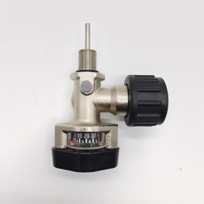 China Work Air Pressure 30Mpa SCBA Cylinder Valve With Double Side Pressure Meter for sale
