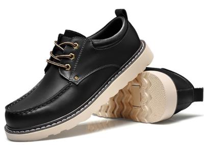 China Handmade Mark Thread Mens Formal Leather Shoes , Tan Color Casual Winter Shoes for sale