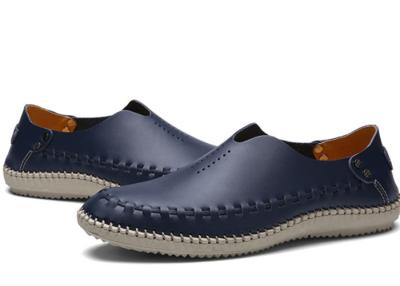 China U Shaped Opening Collar Comfortable Casual Shoes With Hand Knitting Line for sale